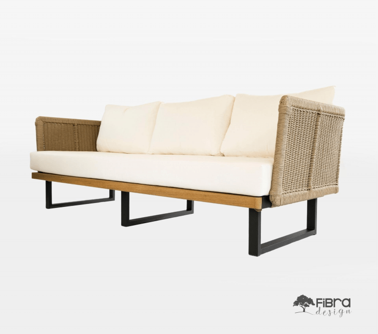 Conjunto Trancoso Sofa e Poltronas 5 Lugares em Corda Nautica - Fibra Design